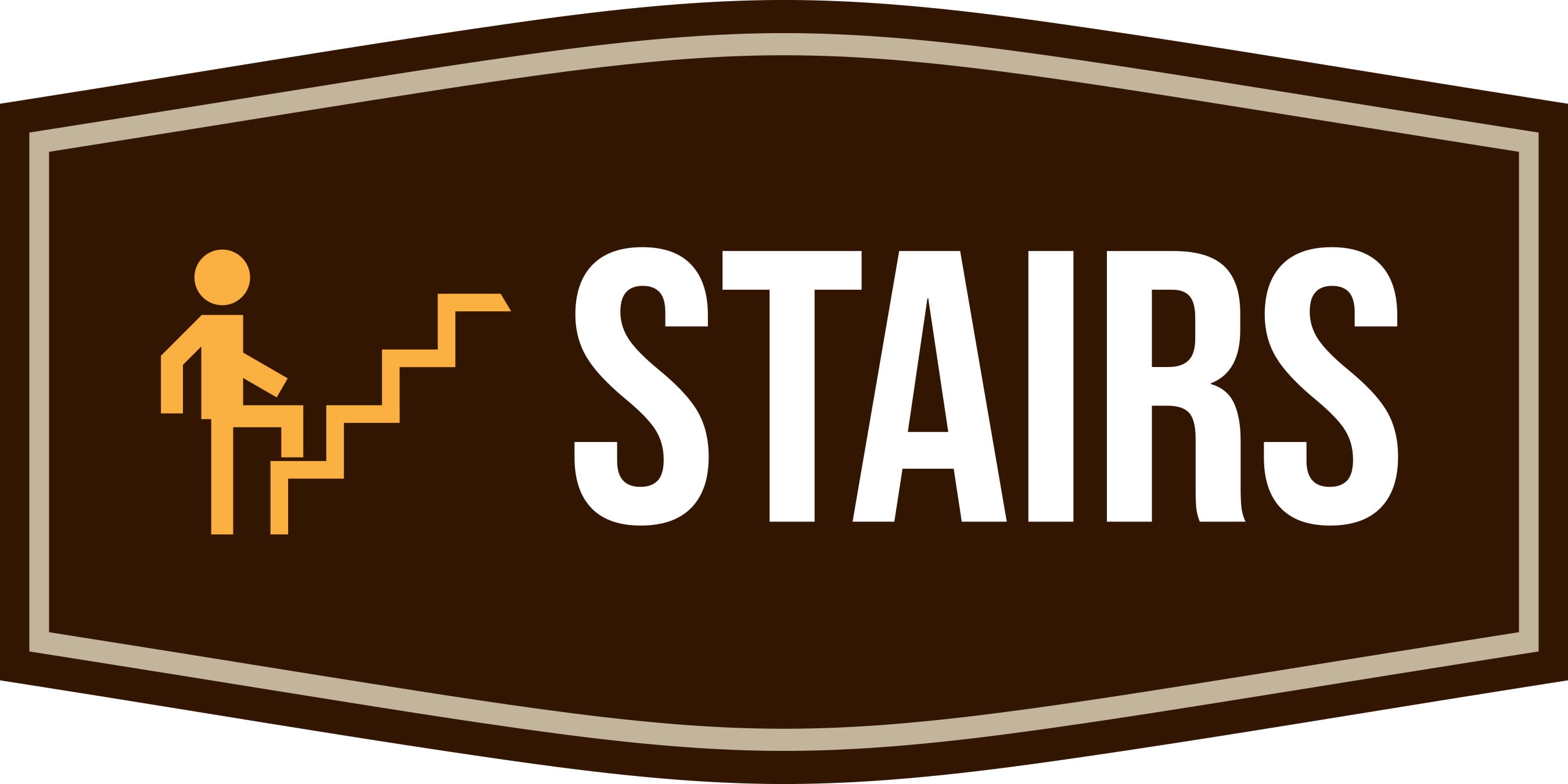 Fancy Plus Stairs Wall or Door Sign Easy Installation | Workplace ...