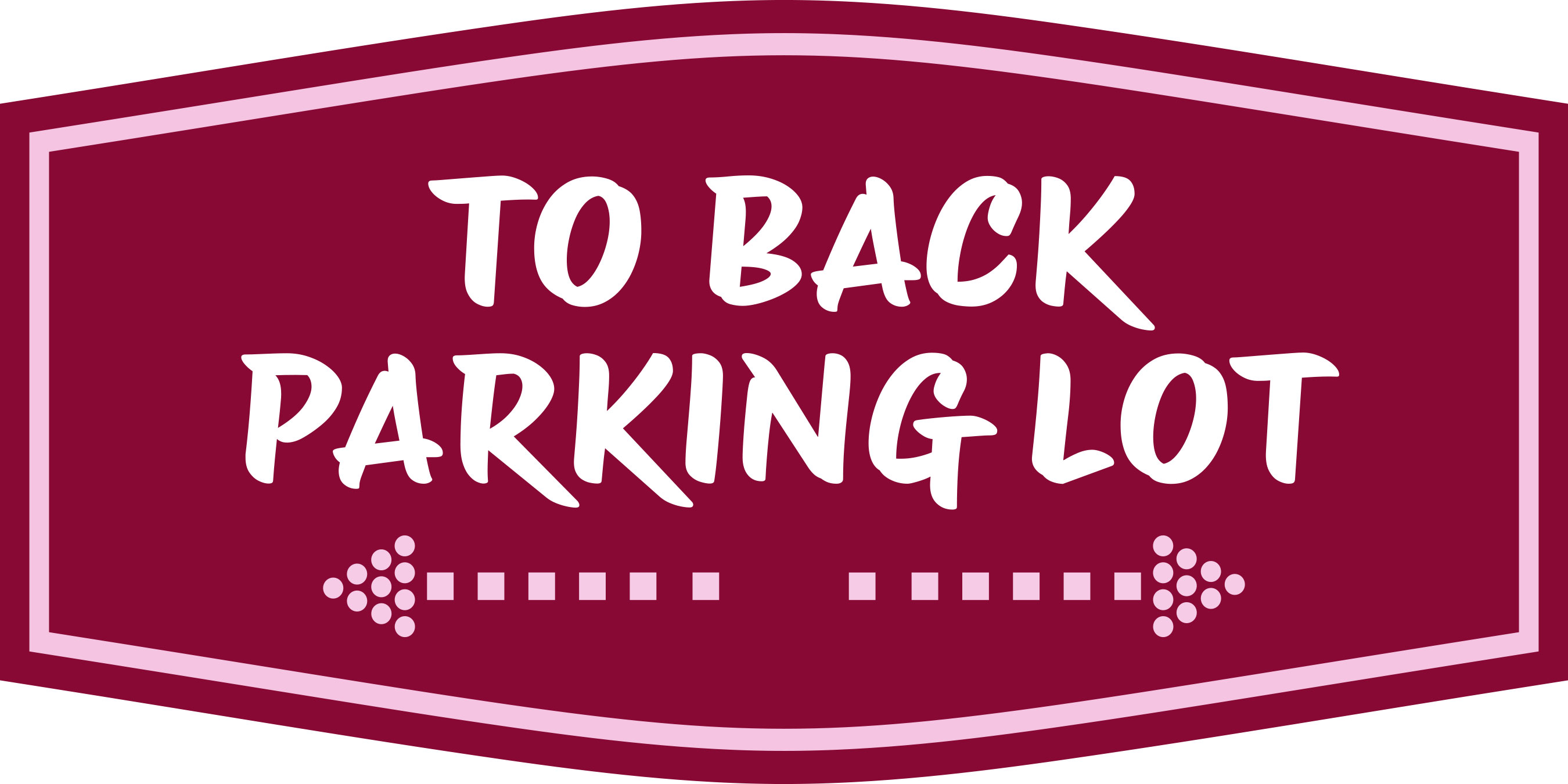 Fancy Plus To Back Parking Lot Wall or Door Sign - Large - Walmart.com