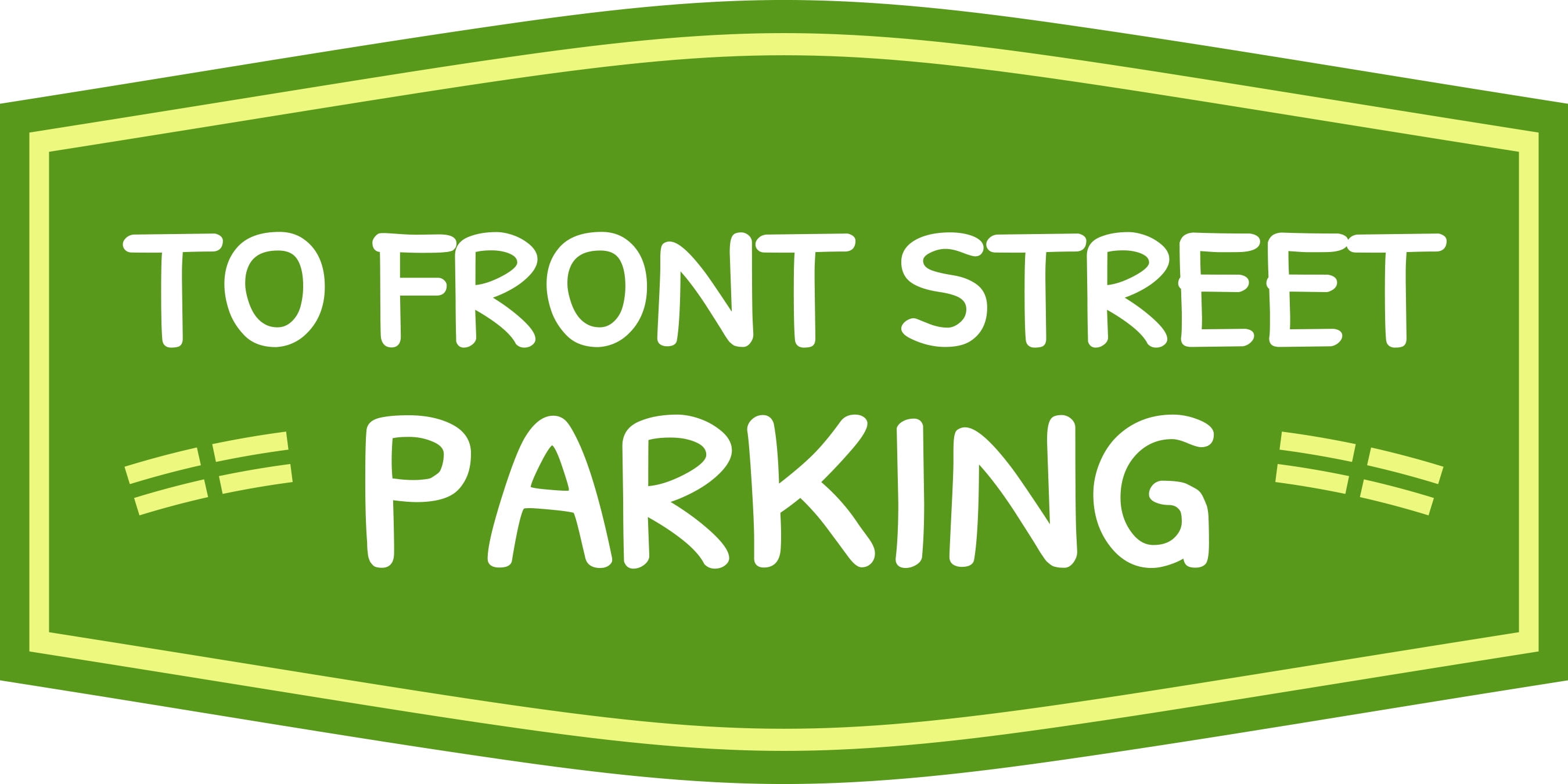Fancy Plus To Front Street Parking Wall or Door Sign - Small - Walmart.com