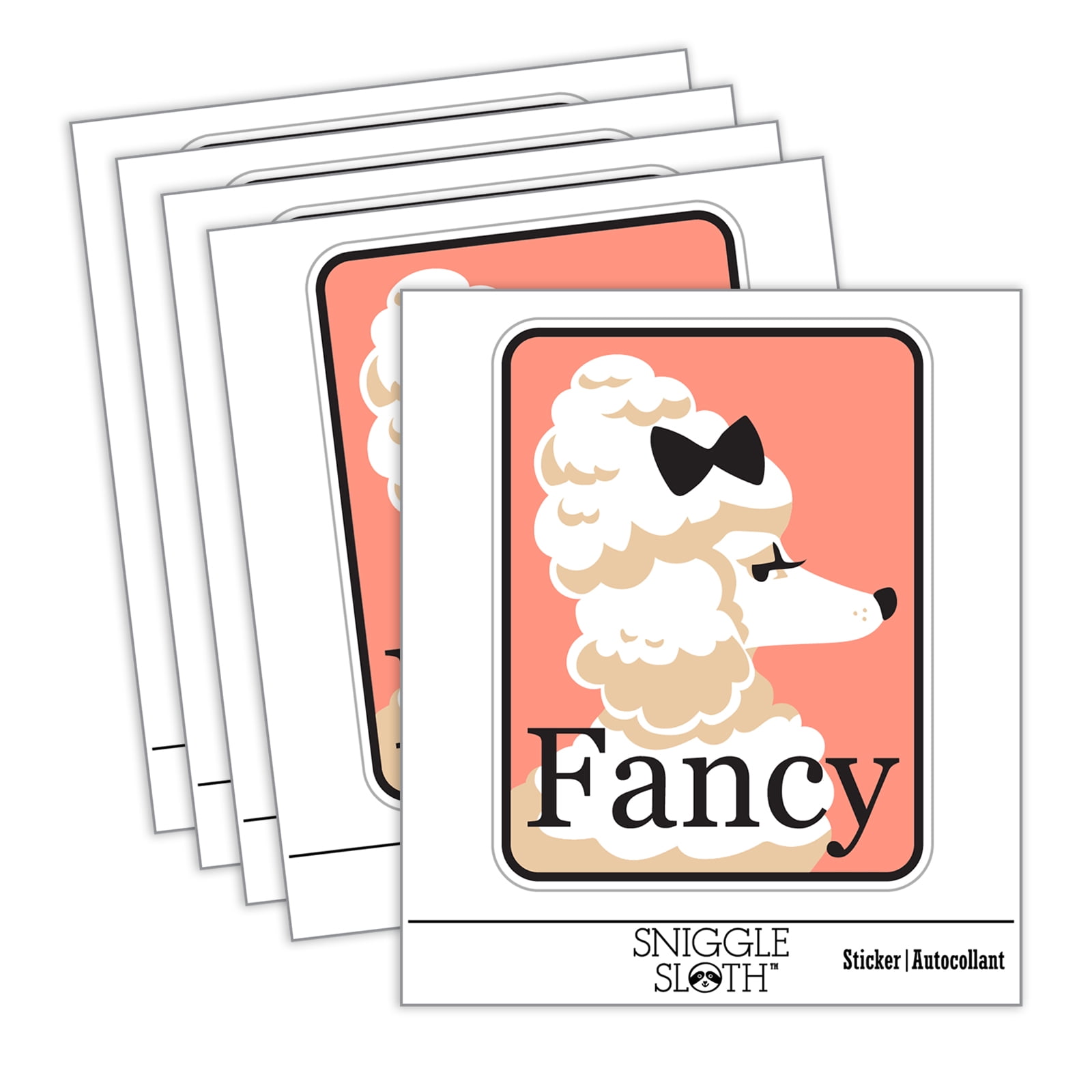 Fancy Posh Poodle Dog Bougie Car Window Bumper Water Bottle Phone ...