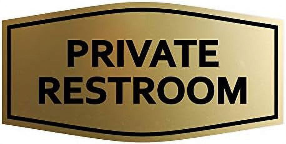 Fancy Private Restroom Sign (Brushed Gold) - Small - Walmart.com