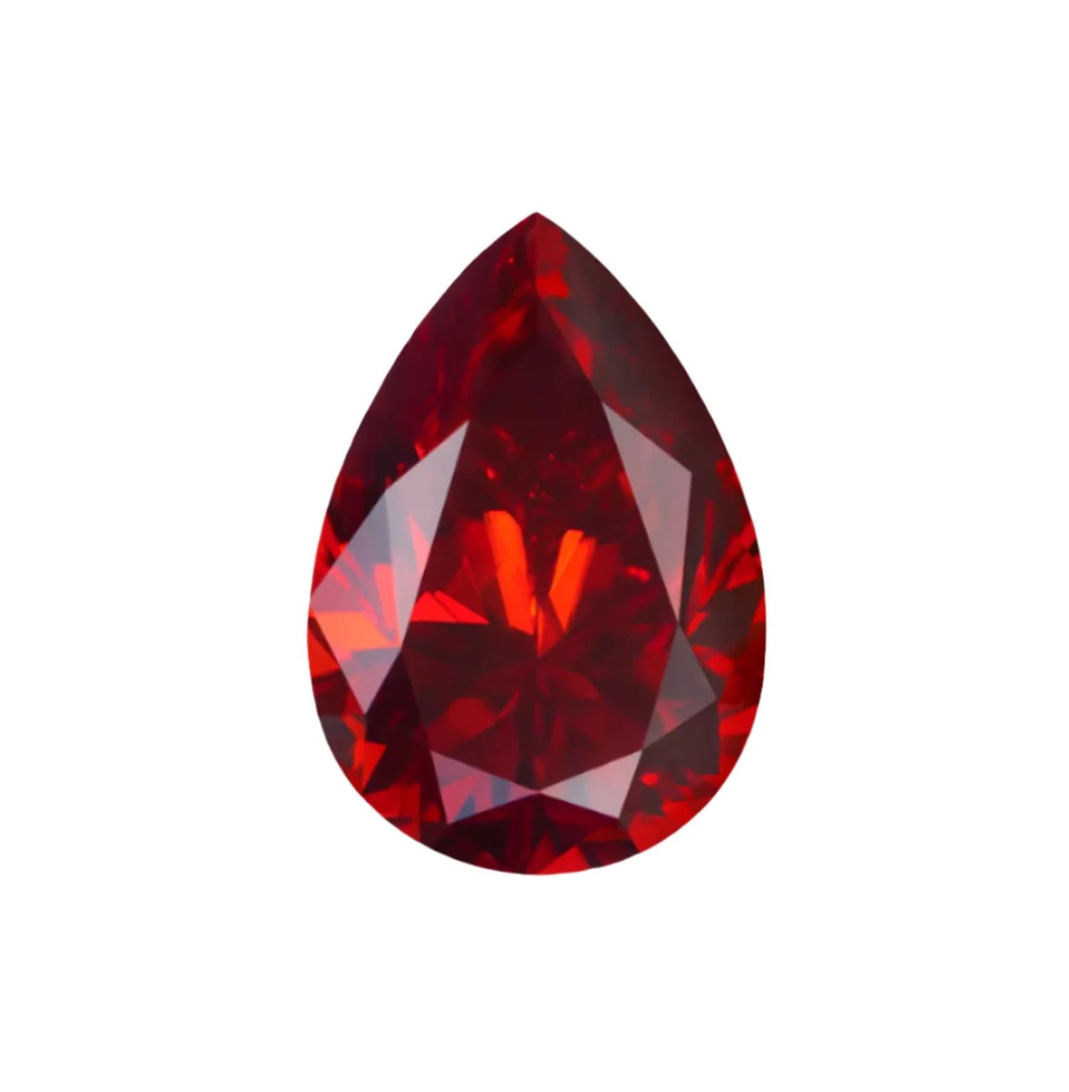 Fancy Red Pear Cut Moissanite Stones - Walmart.com