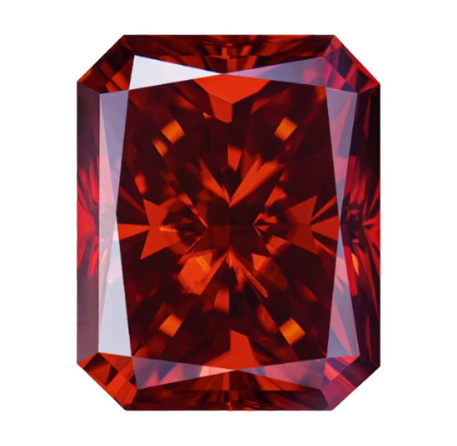 Fancy Red Radiant Cut Moissanite Stones - Walmart.com
