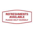 Fancy Refreshments Available Please Help Yourself Sign (White/Red ...