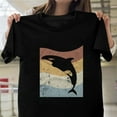 Fancy Retro Orca Silhouette Vintage Killer Whale Art H41906 T-Shirt ...