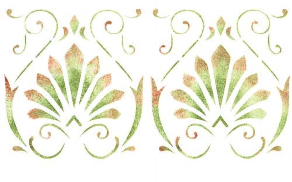 Fancy Scallop Design Wall Stencil SKU #499 by Designer Stencils ...