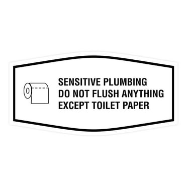 Victorian Please Do Not Flush Anything Except Toilet Paper (Roll) Sign ...