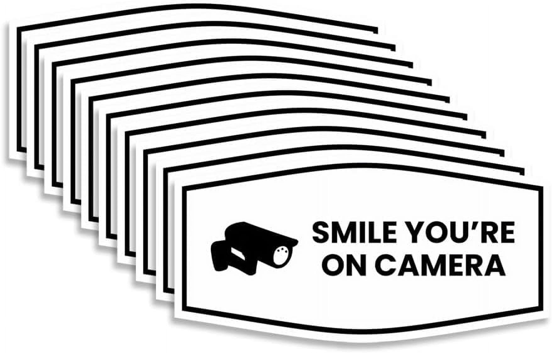 Fancy Smile You're On Camera Sign (White) - Small (10 Pack) - Walmart.com
