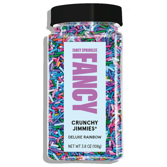 Fancy Sprinkles Deluxe Rainbow Crunchy Jimmies, Dessert Sprinkles, 3.8 ...