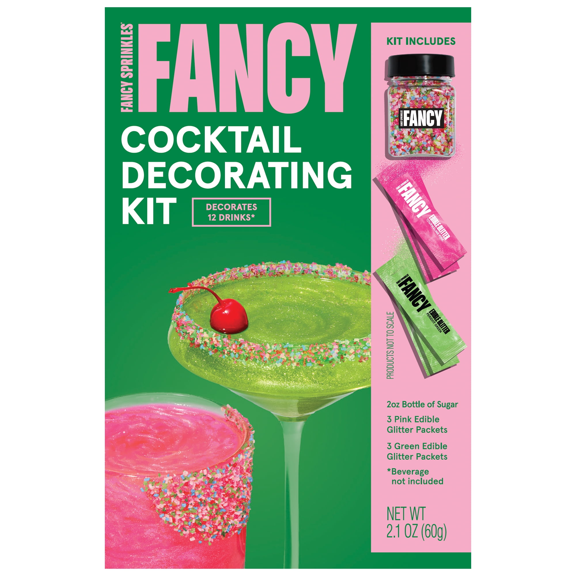 Fancy Sprinkles Green-N-Grouchy Cocktail Decorating Kit, 2.1oz ...