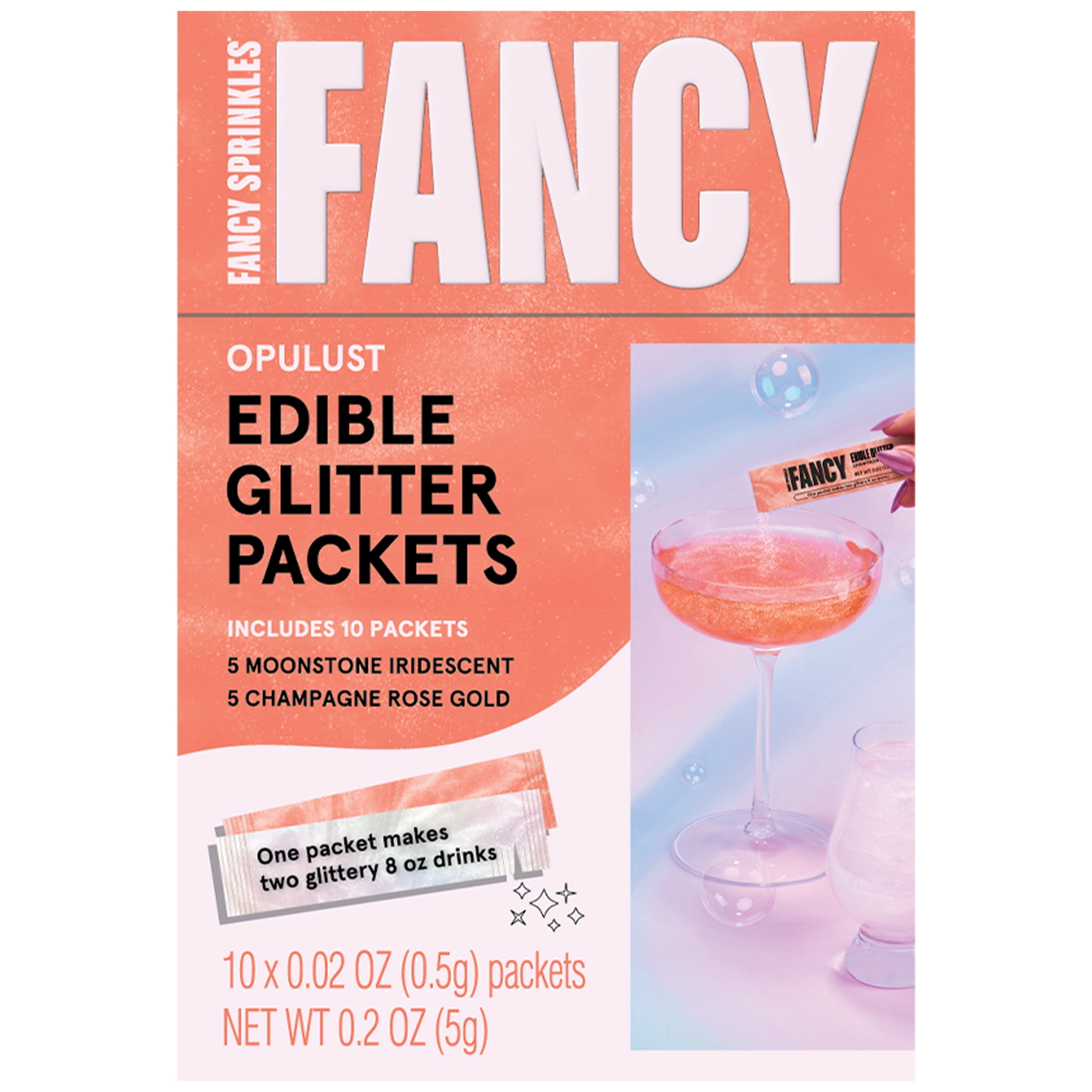Fancy Sprinkles Opulust Fancy Edible Glitter Packets, 10 Count ...