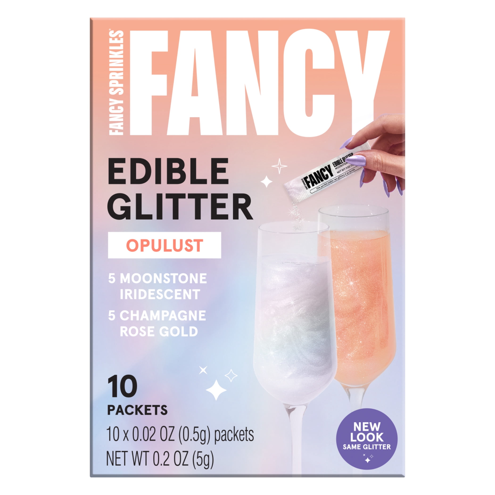 Fancy Sprinkles Opulust Edible Glitter Packets, 0.2 oz, 10 Count ...