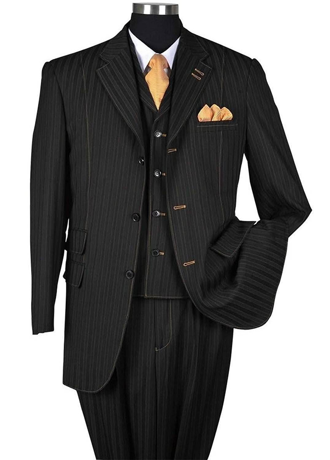 Fancy Stripe High Fashion Suit with Vest & Pants - Walmart.com