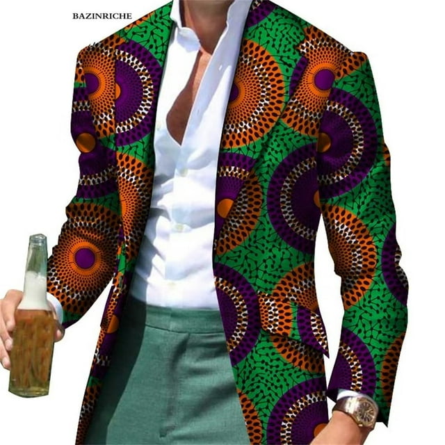 Fancy Suit Blazer Jackets Formal Coat Dashiki Party African Men Clothes ...