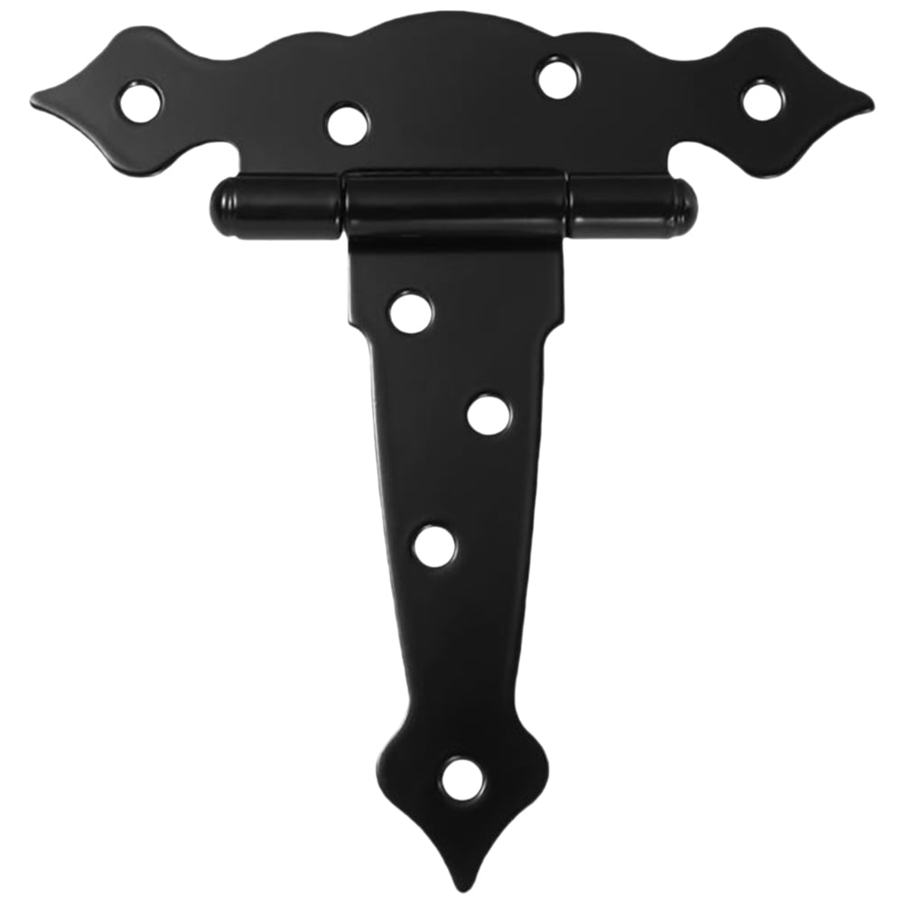ibasenice Black Wrought Iron Strap Hinges Heavy Duty Gate Hardware for ...
