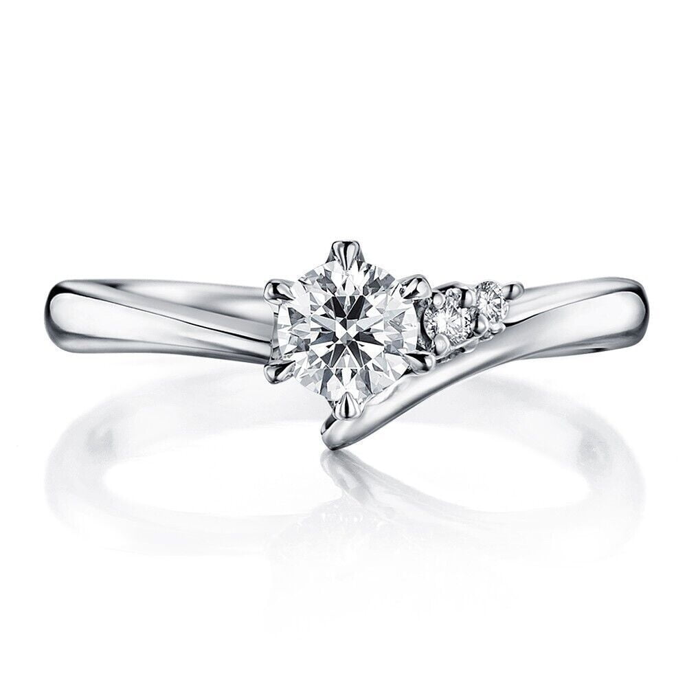 Fancy Three Stone Diamond Ring, Solitaire Diamond Engagement Ring ...