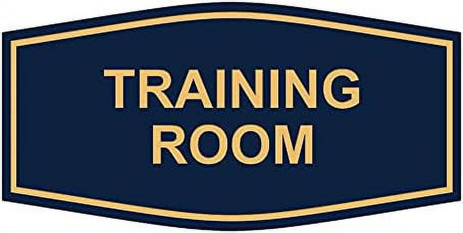 Fancy Training Room Sign (Navy Blue/Gold) - Small - Walmart.com