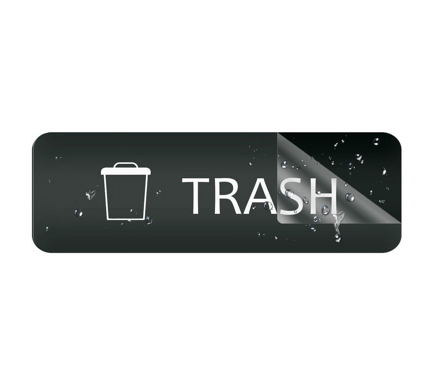Fancy Trash Wall Or Door Sign Acrylic Plastic Sign With Symbols Self ...