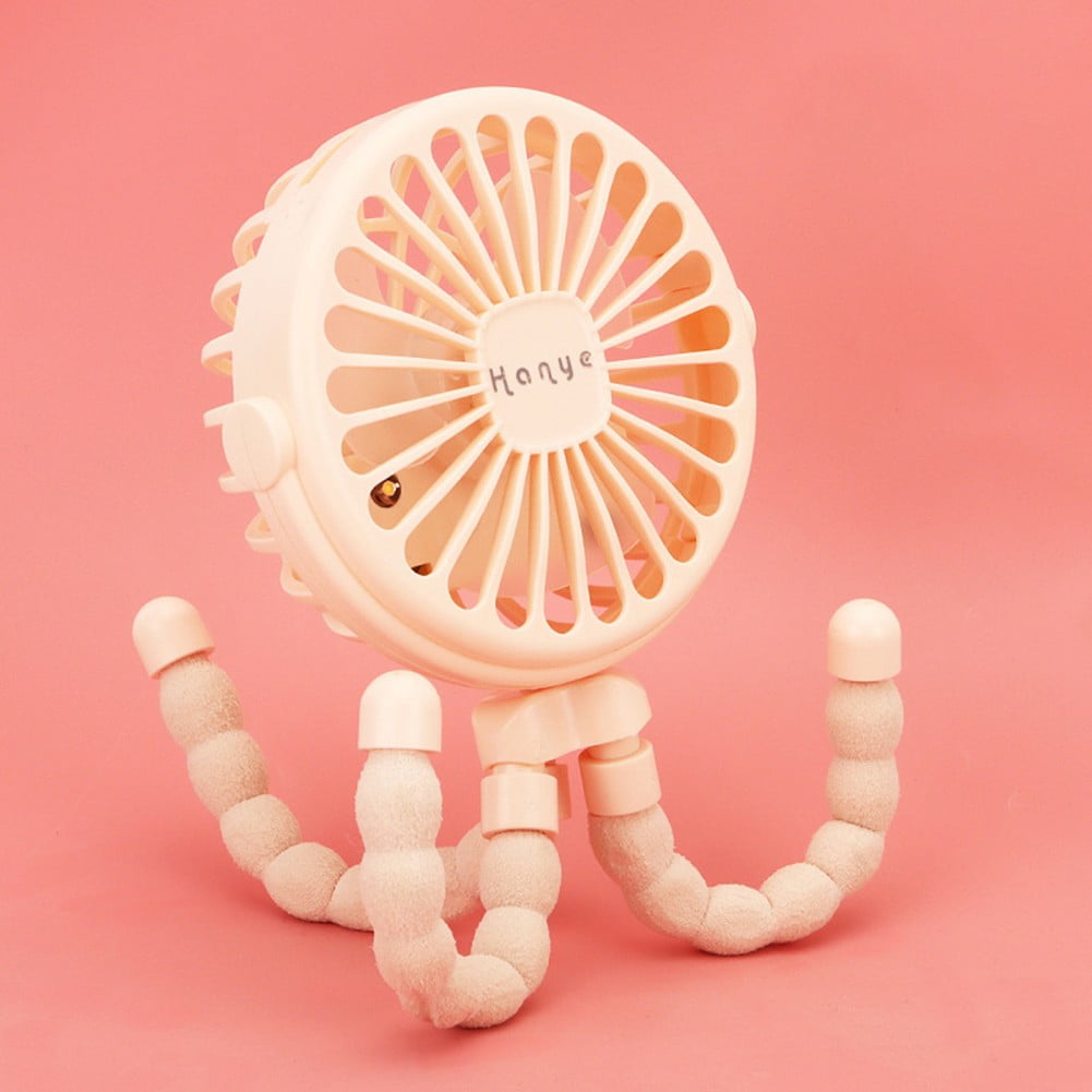 Fancy USB Fan Flexible Octopus Clip-on Mini Fan LED Handheld Fans For ...
