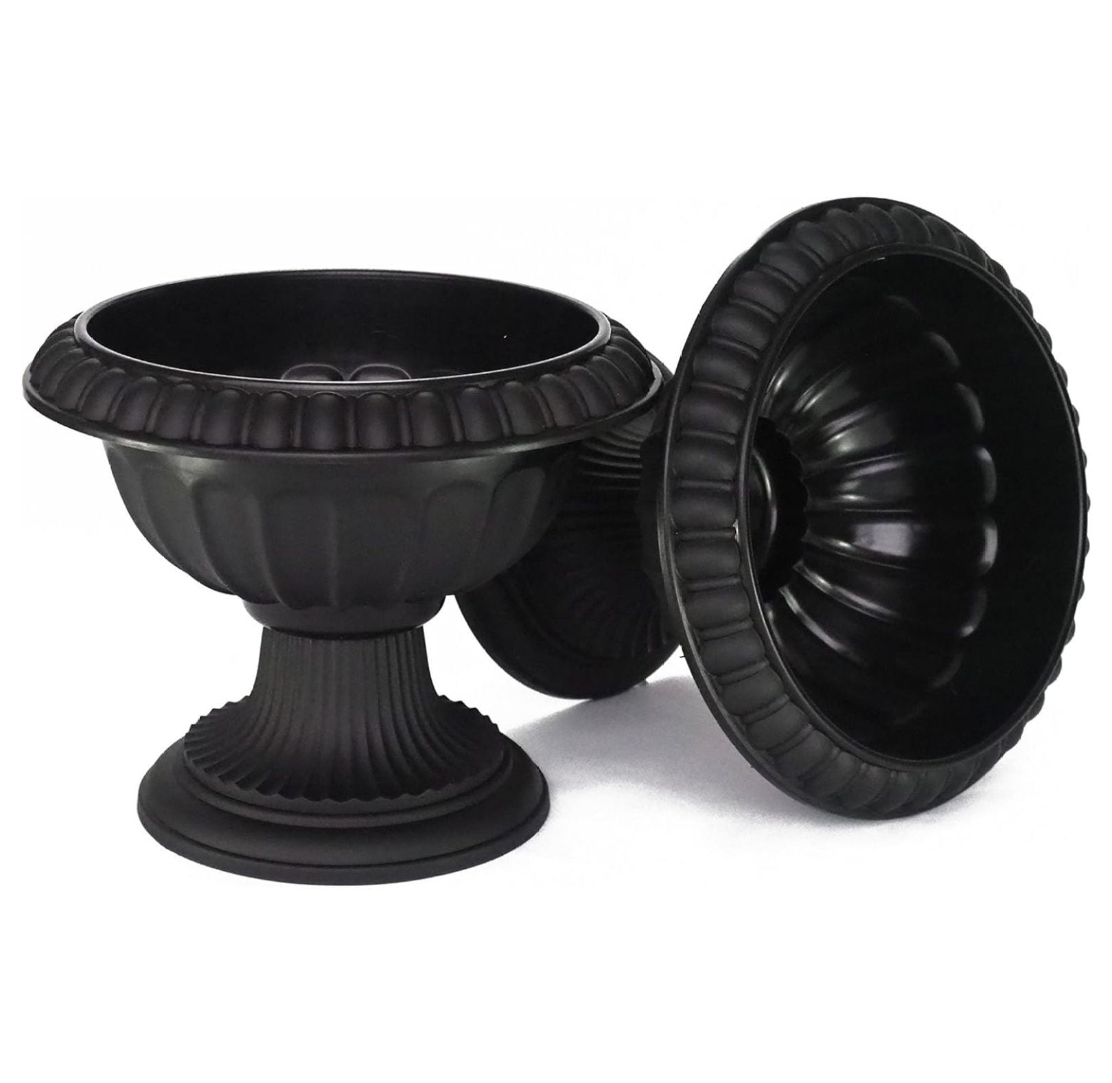 Fancy Urn Planter with Rustic Look (2 Count) Flowerpot for Indoor ...