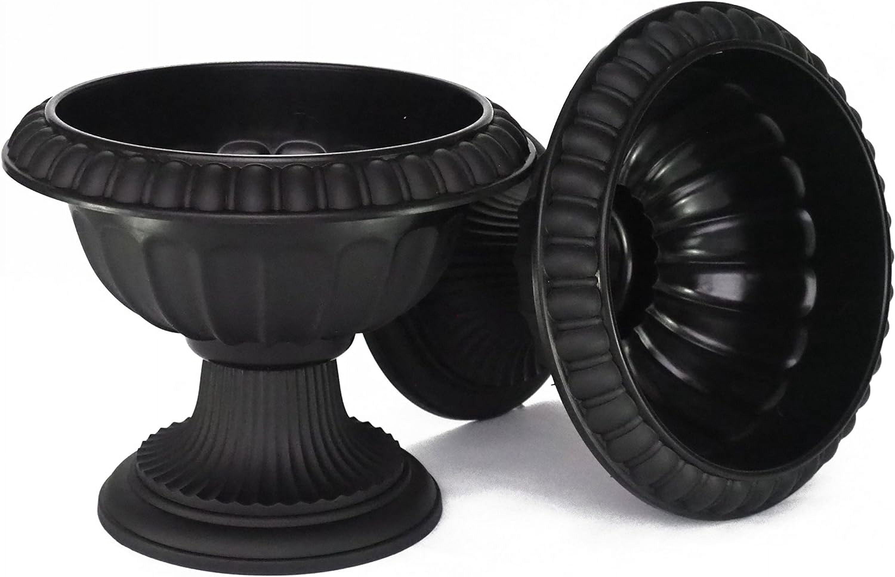 Fancy Urn Planter with Rustic Look (2 Count) Flowerpot for Indoor ...
