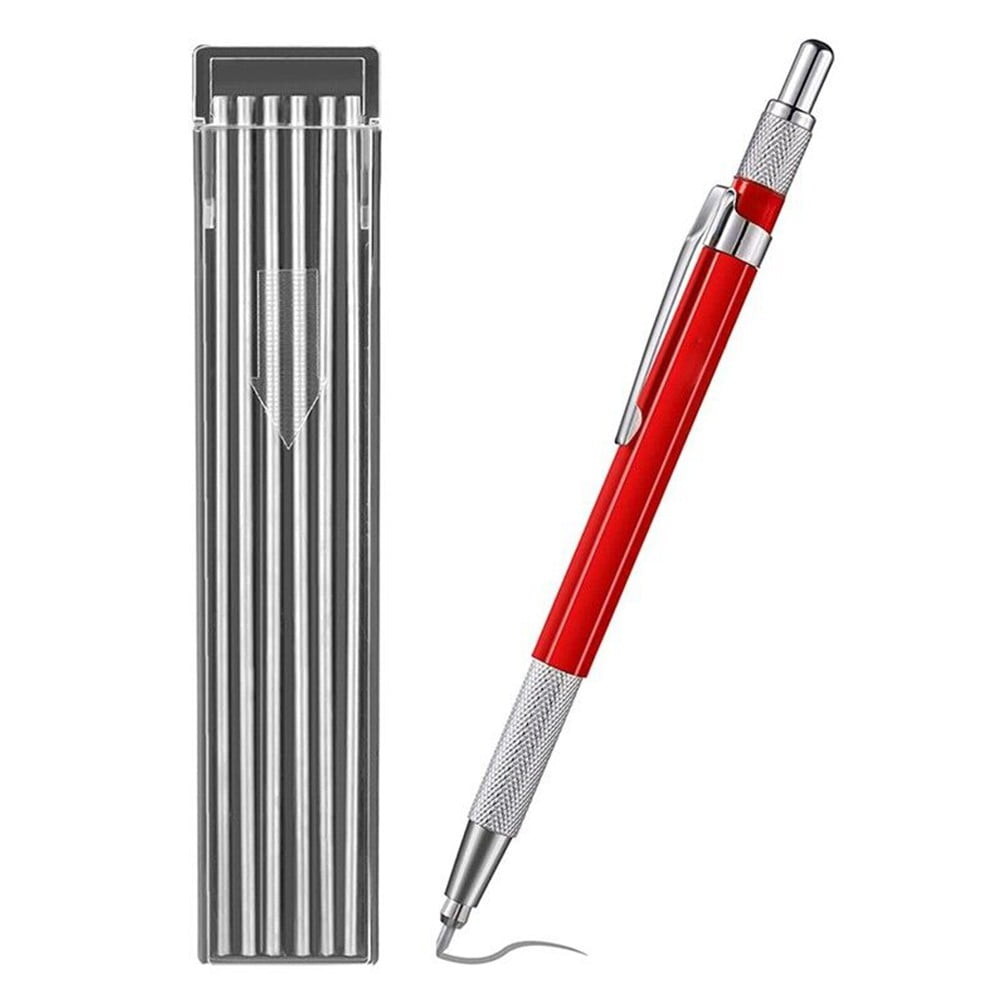 Fancy Welders Pencil with 12 Pcs Silver Streak Refills, Metal Marker ...