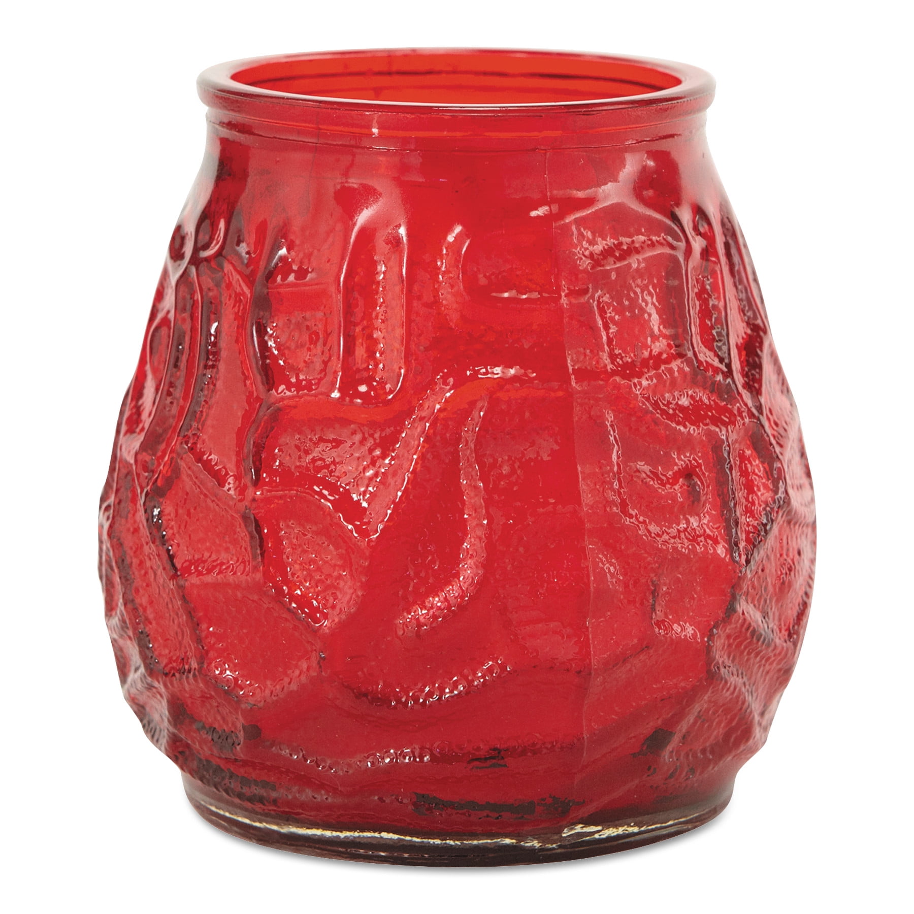 FancyHeat Victorian Filled Glass Candles, 60 Hour Burn, 3 3/4"H, Red ...