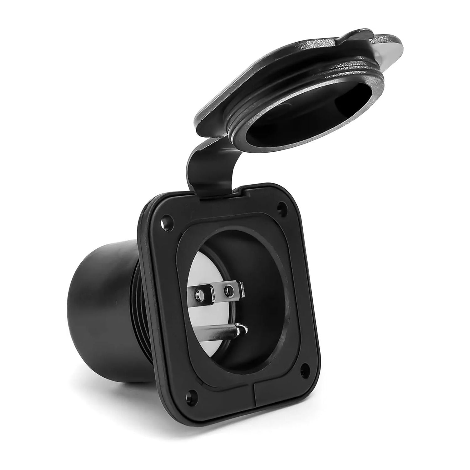 FancyWhoop RV Electrical Adapter Shore Power Flanged Receptacle 15 Amp ...