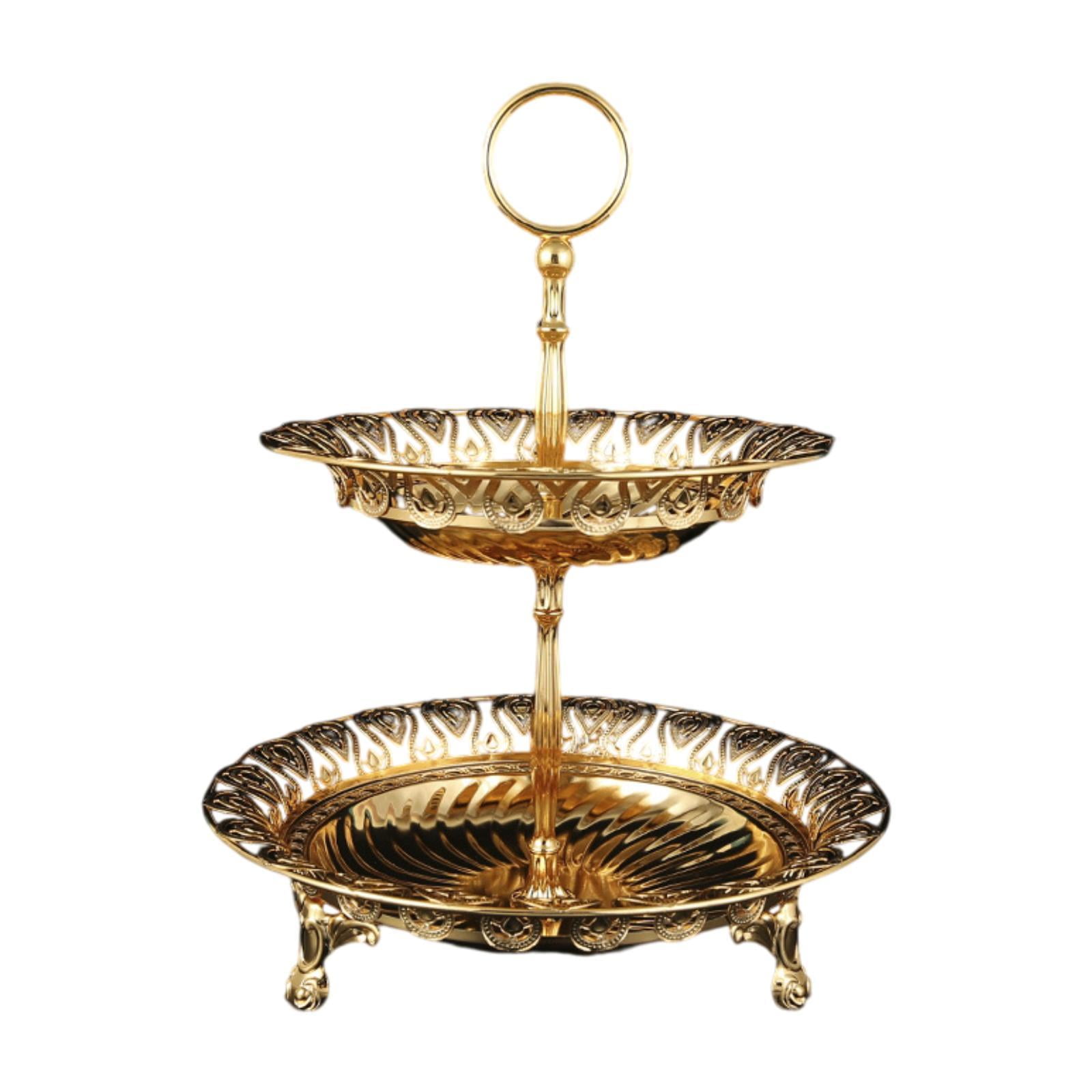 Fancyes 2 Tier Cake Stand Elegant Food Display Tableware Cookie Tray ...