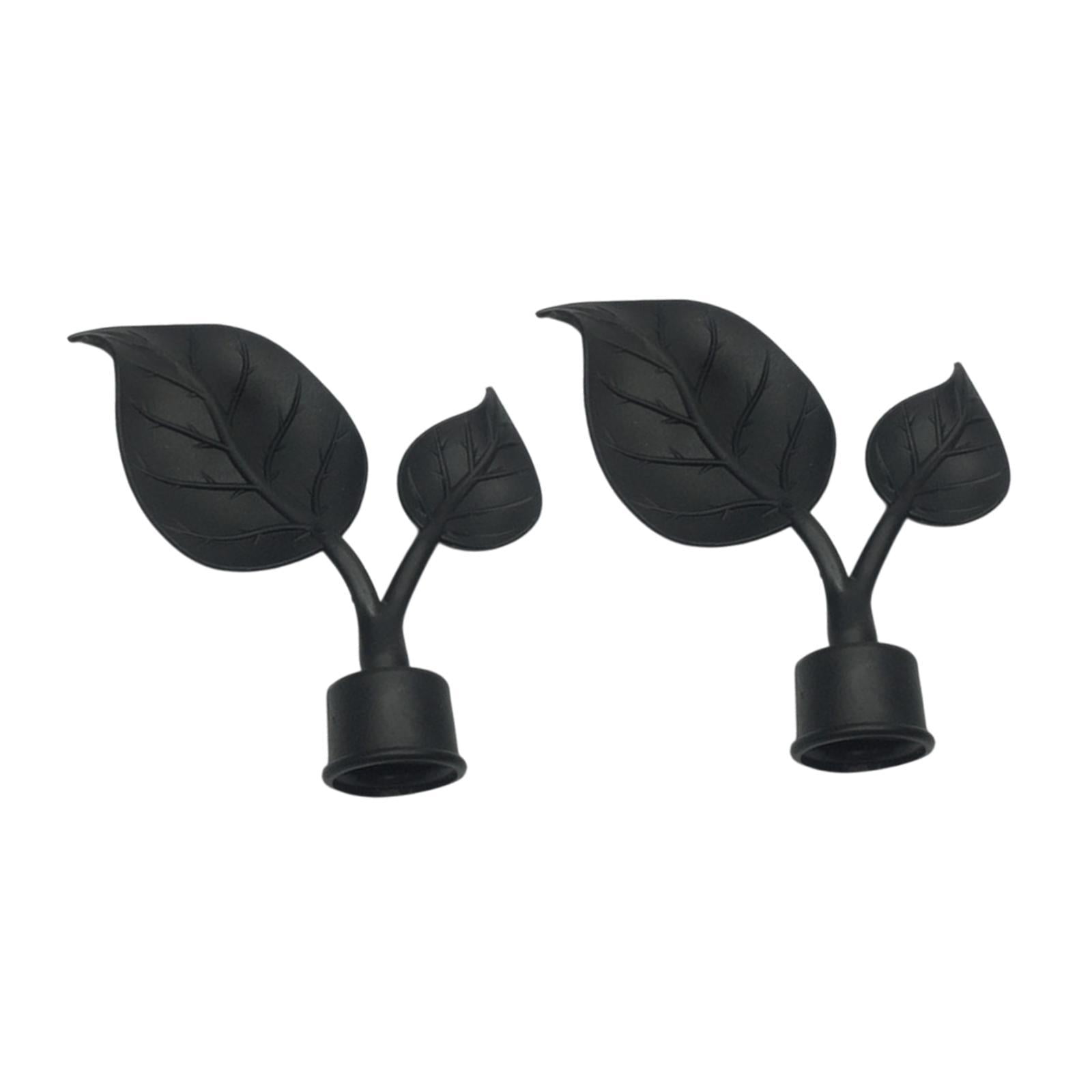 Fancyes 2x Curtain Pole Ends Curtain Rod Finials Drapery Rail Pole ...