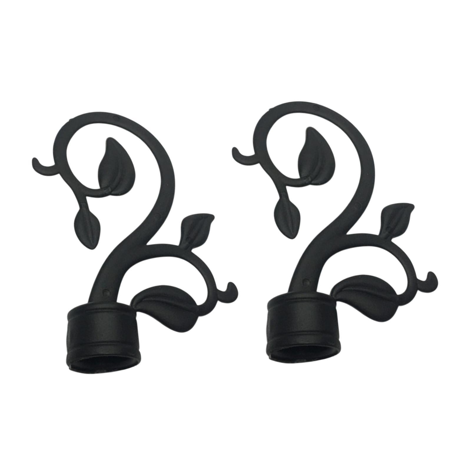 Fancyes 2x Curtain Pole Ends Curtain Rod Finials Drapery Rail Pole ...