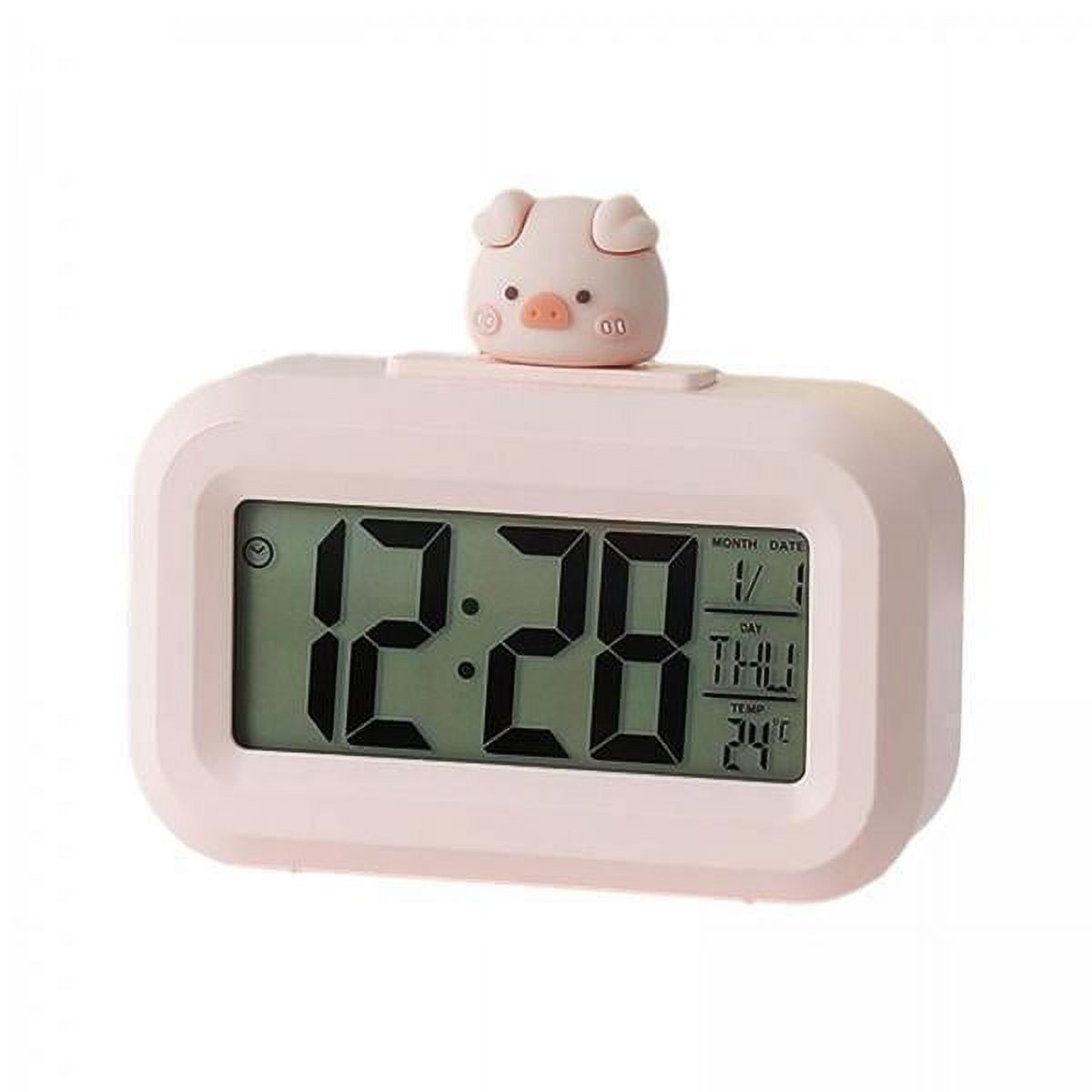 Fancyes 2xDigital Alarm Clock 12/24H Display Electronic Clock for Kids ...