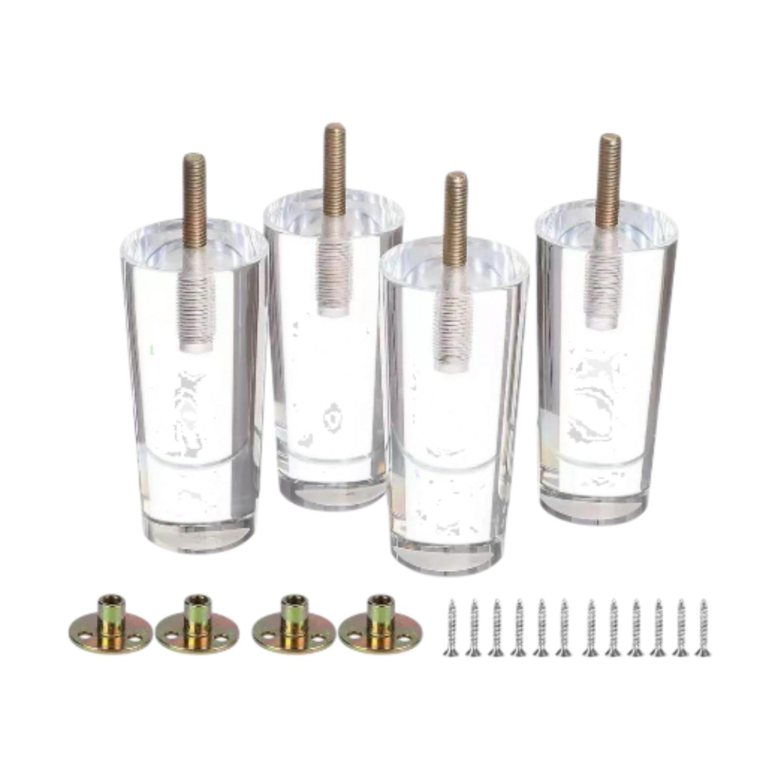 Fancyes 4 Pieces Acrylic Furniture Legs Table Legs Decor Multipurpose ...
