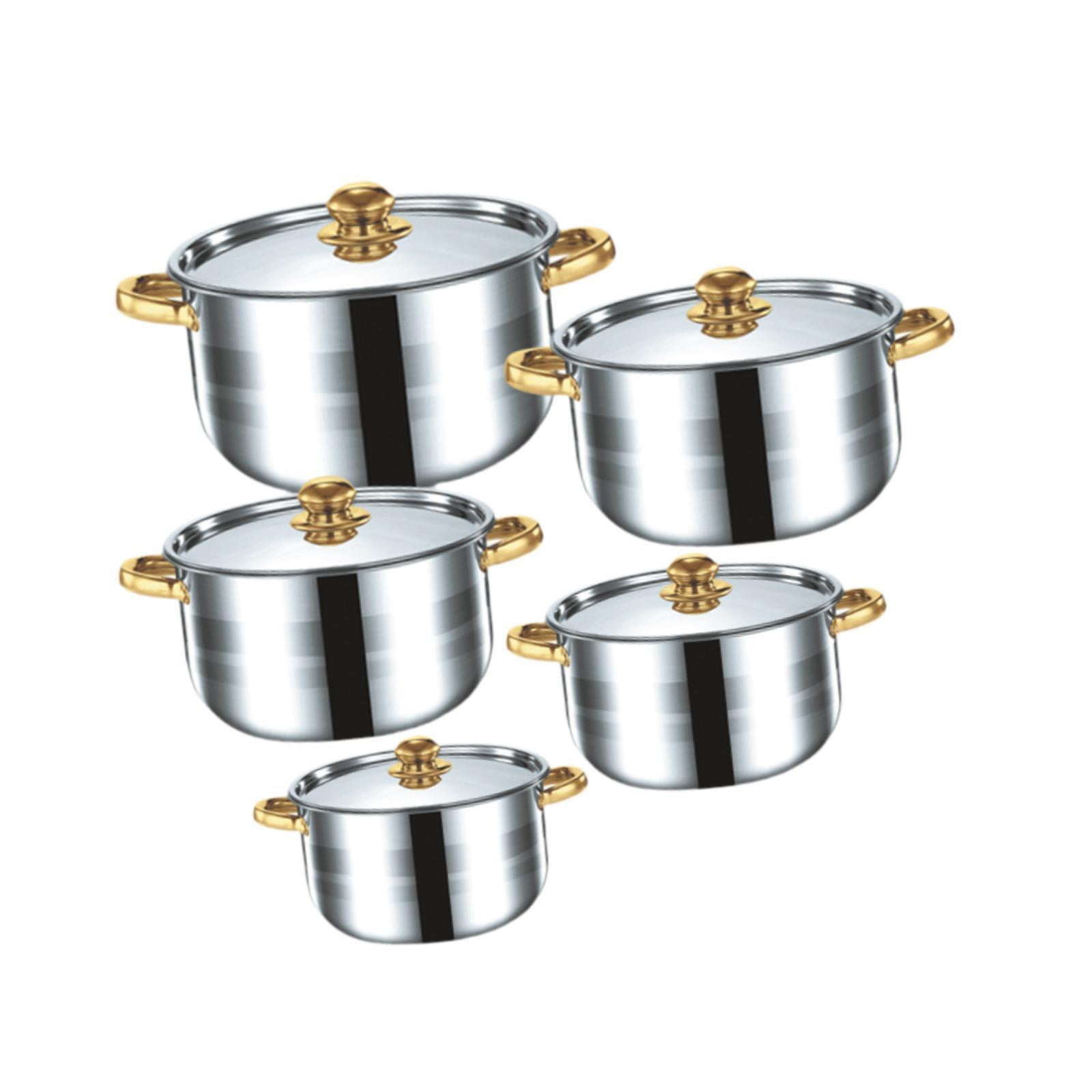 Fancyes 5 Pieces Pot Set Kitchen Induction Pot Heatproof Handles ...