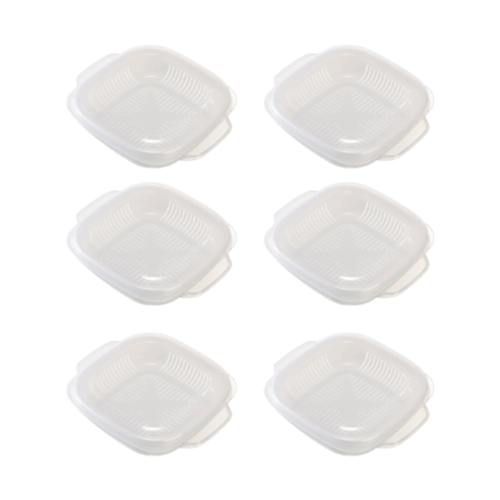 Fancyes 6Pcs Meal Prep Containers Fridge Organizer Case with Airtight ...