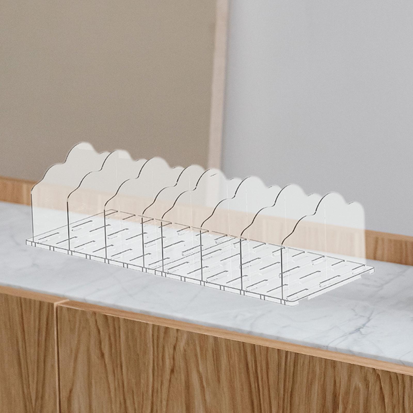 Fancyes Acrylic Bookends Book Stand Adjustable Multifunction Office ...