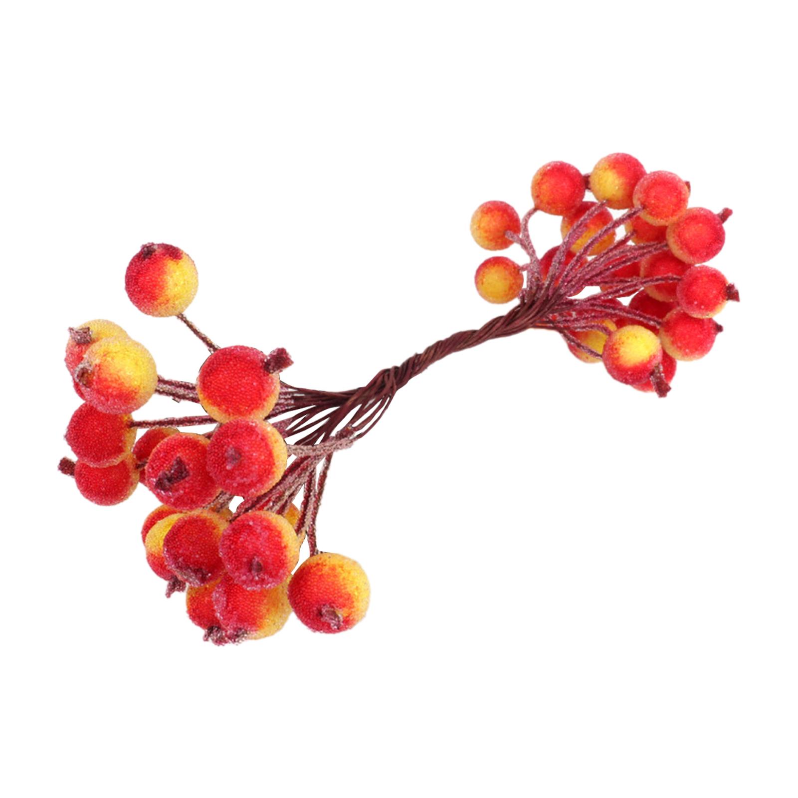Fancyes Artificial Frosted Fake Berries Home Decor Flower Arrangement ...