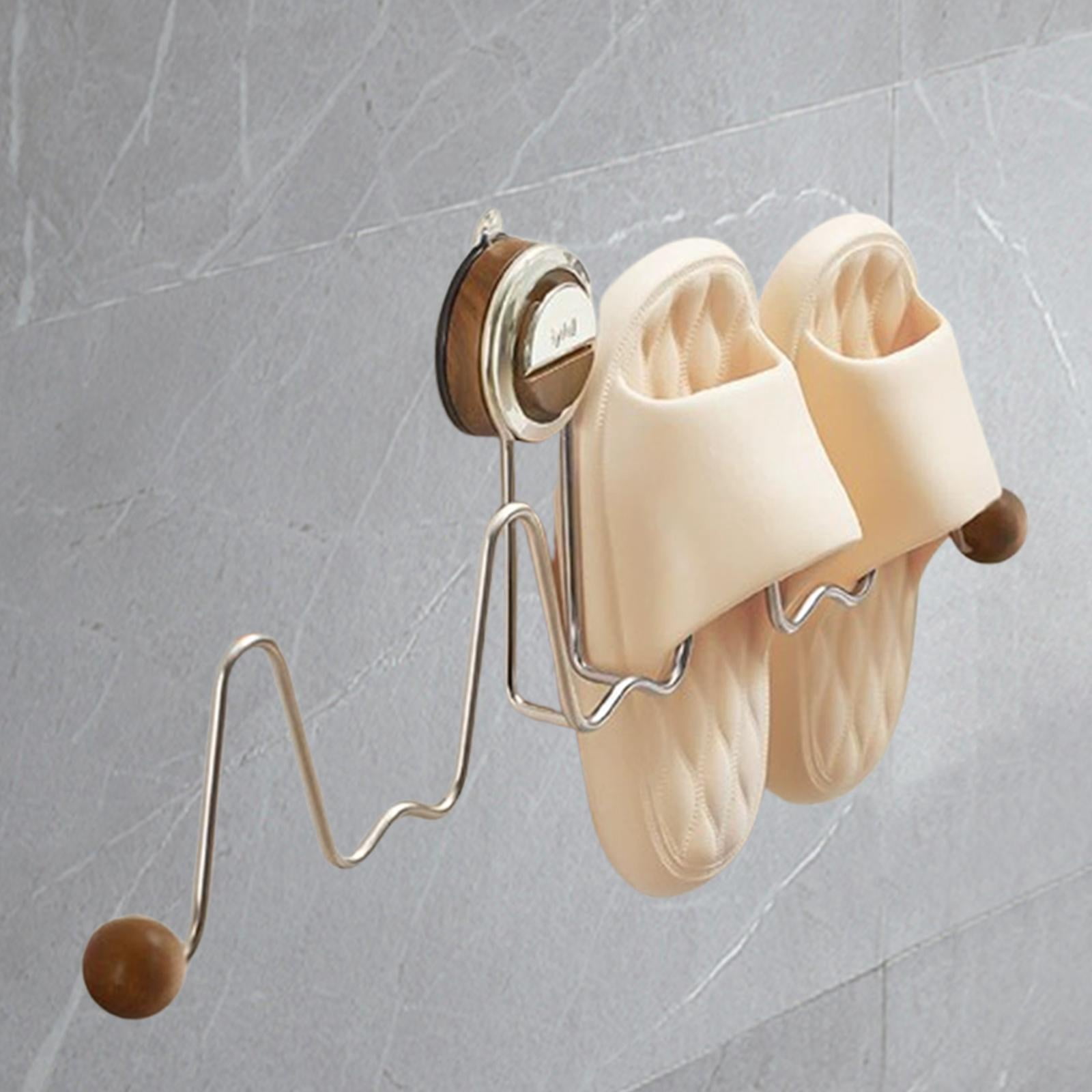 Fancyes Bathroom Slippers Holder Slippers Rack No Punching Wall Mount ...