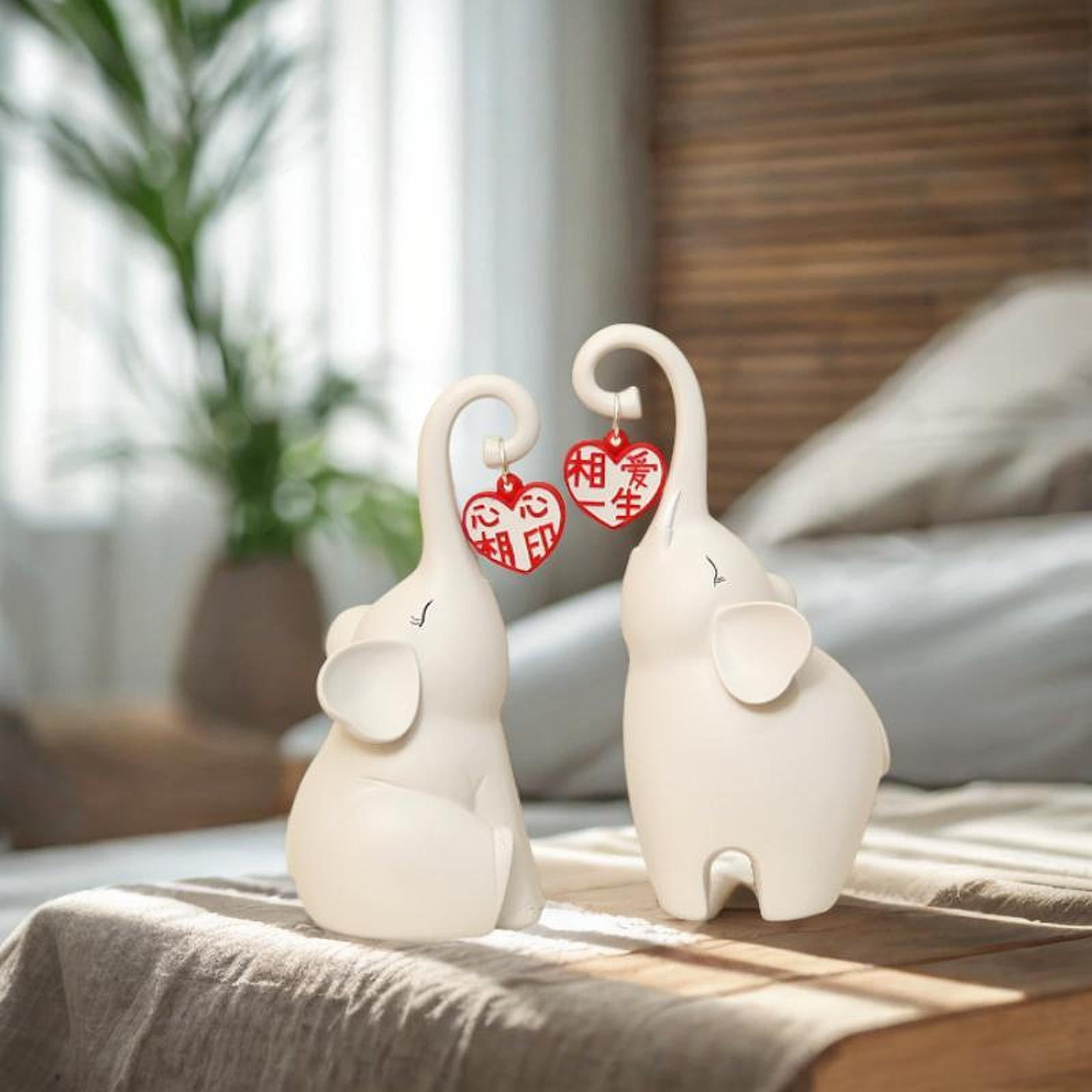Fancyes Book Ends Support Book Rack Elephant Statues for Nursery ...