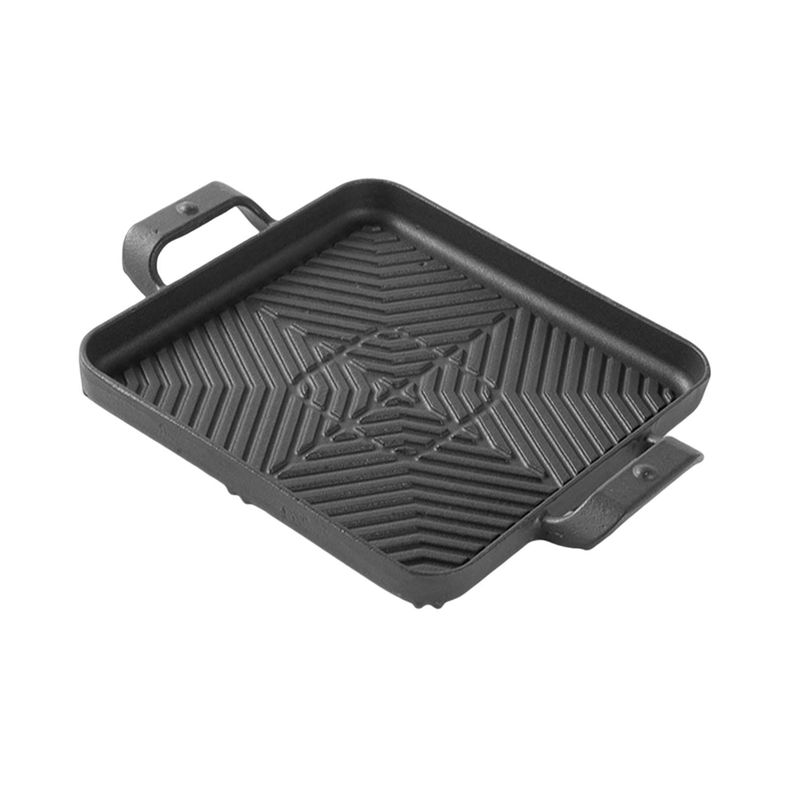 Fancyes Cast Iron Square Grill Pan Barbecue Plate Korean BBQ Grill Pan ...