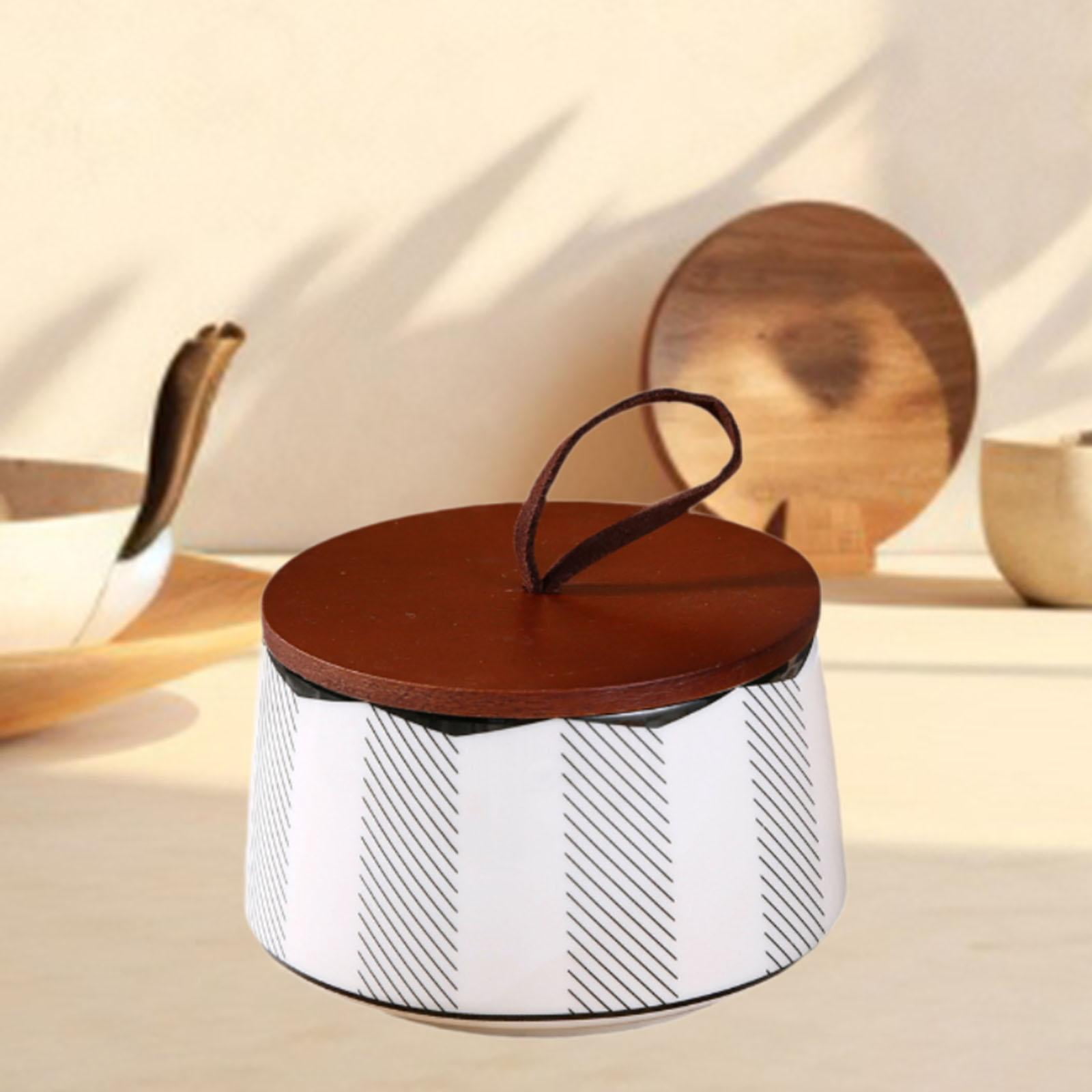 Fancyes Ceramic Jar Food Storage Container with Lid Kitchen Sealed ...