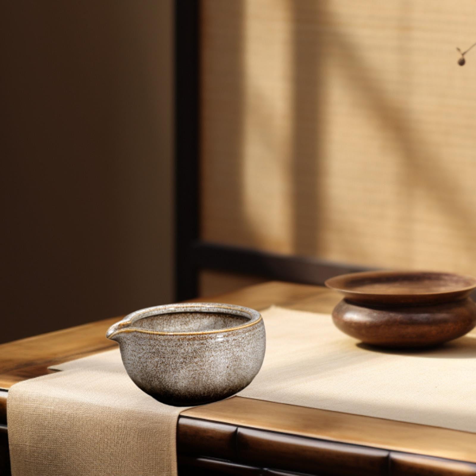 Fancyes Ceramic Matcha Bowl 500ml Handmade Green Tea Cup for Family ...