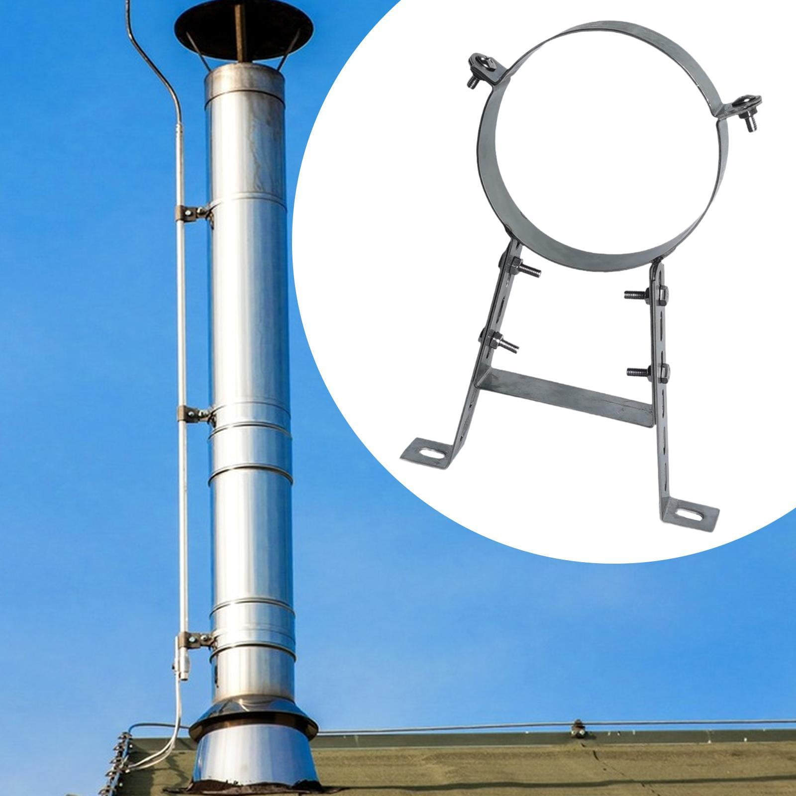 Fancyes Chimney Pipe Wall Strap Home Wall Support Fireplace Parts Pipe ...