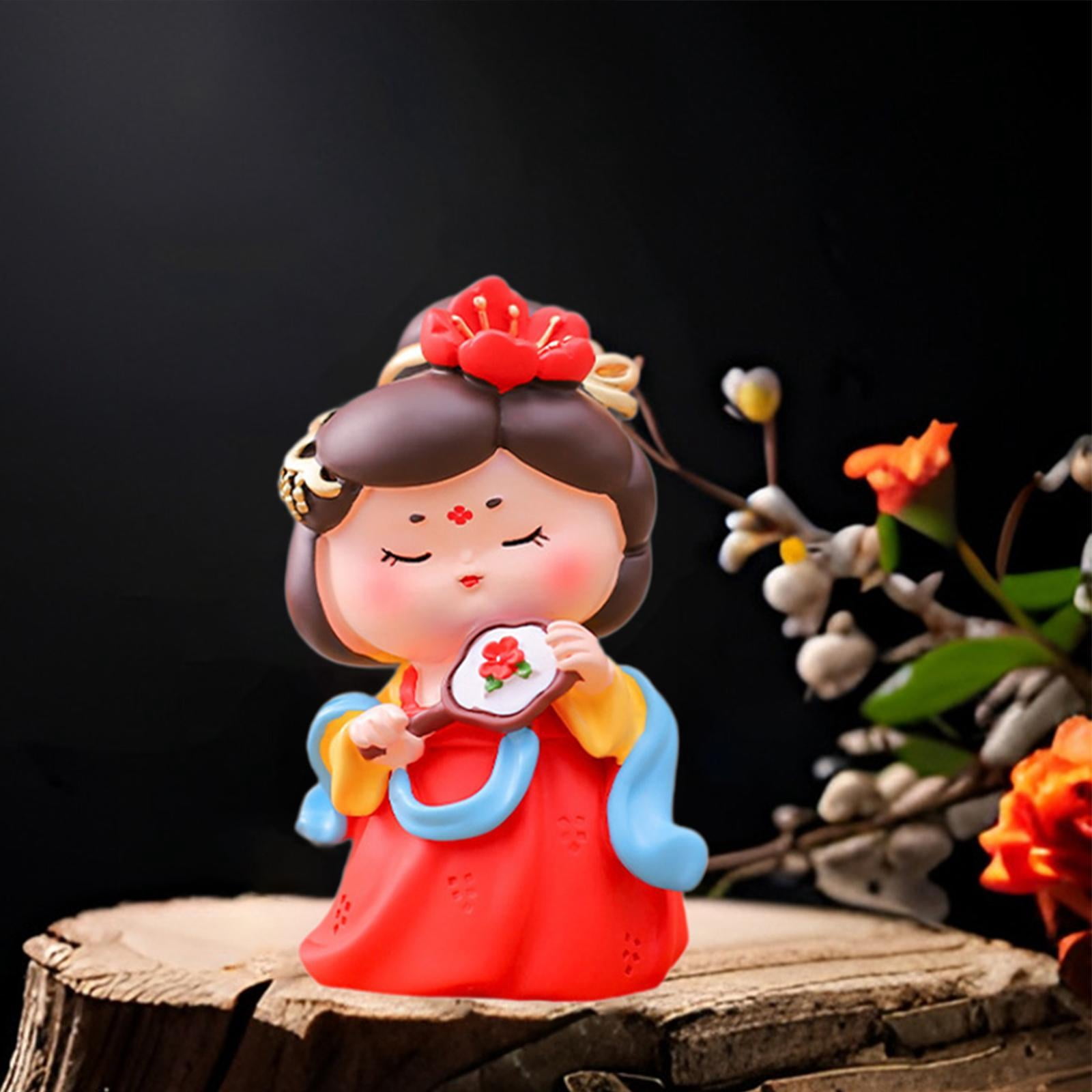 Fancyes Chinese Tang Girl Figurine Doll Handicraft 3x2.8x4.4inch ...