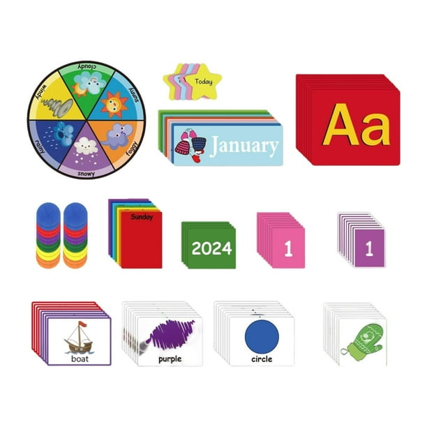 Fancyes Classroom Pocket Chart,Calendar Math Pocket Chart,Early ...