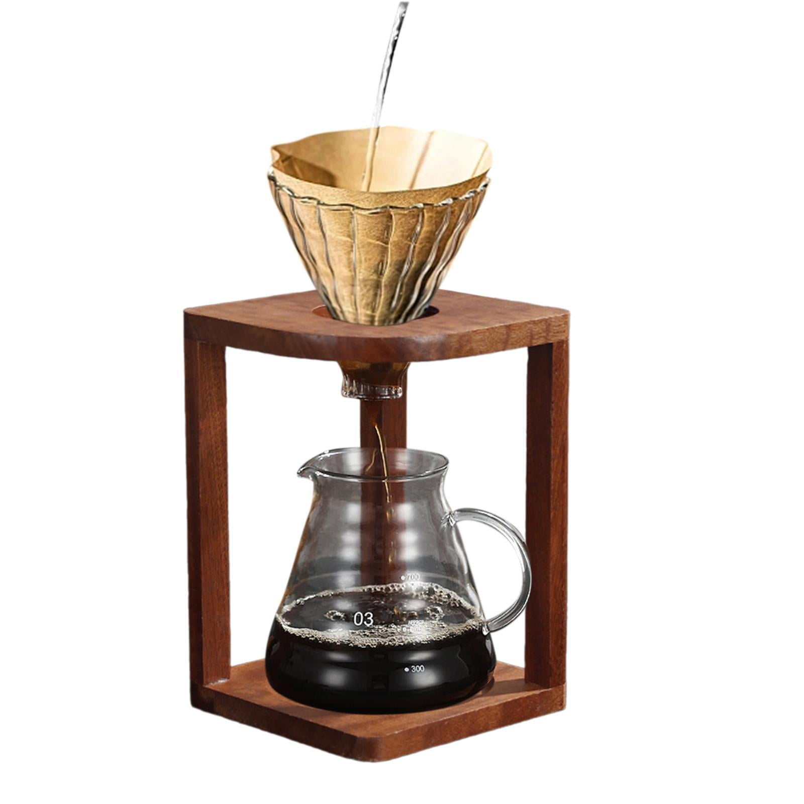 Fancyes Coffee Filter Cup Stand Coffee Dripper Stand Wooden Practical ...