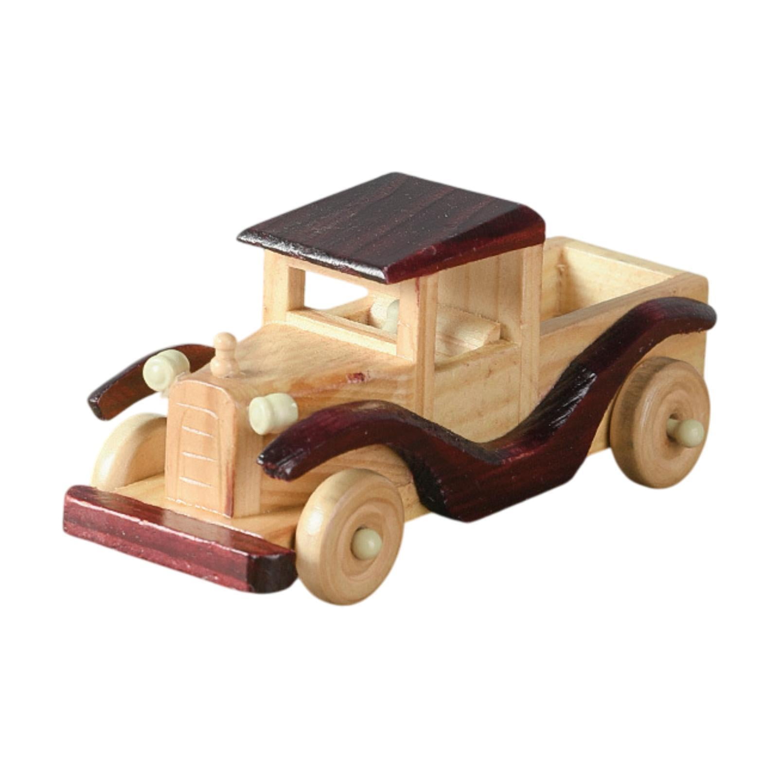 Fancyes Collectible Vehicle Figurine Wooden Ornament Adults Figure ...