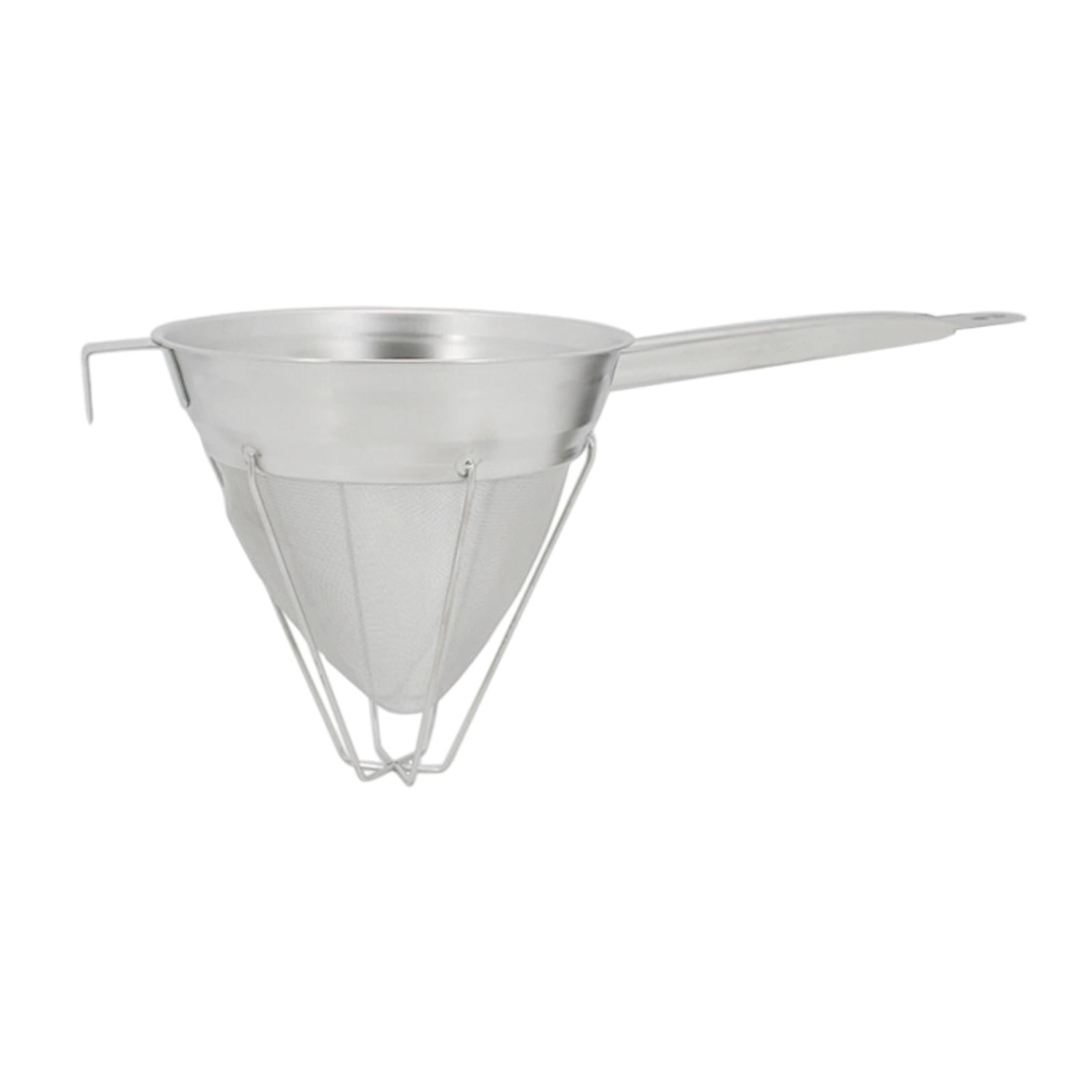 Fancyes Cone Mesh Strainer with Long Handle with Stand with Base ...
