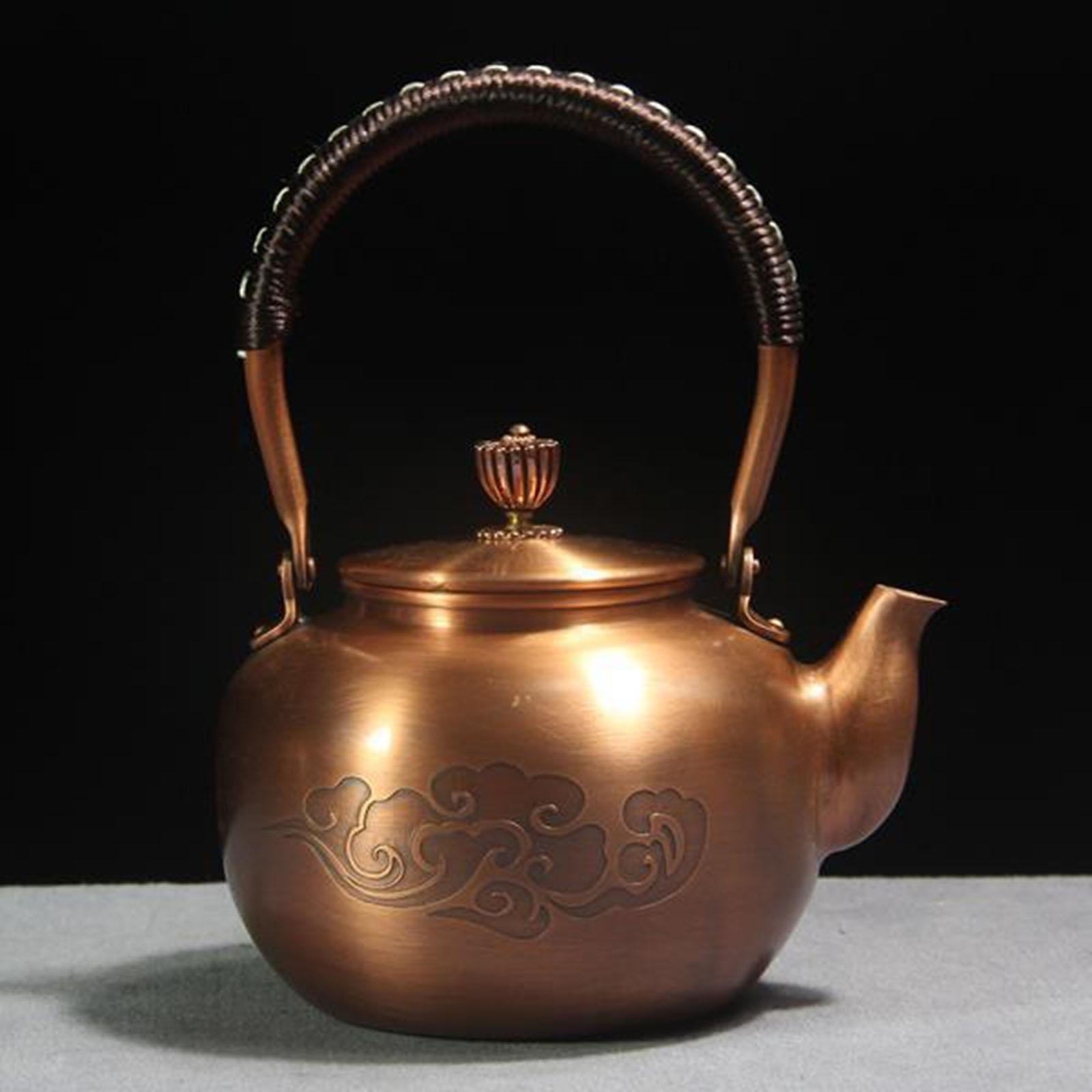 Fancyes Copper Teapot Boiling Water Pot Retro Handmade Kung Fu Teapot ...