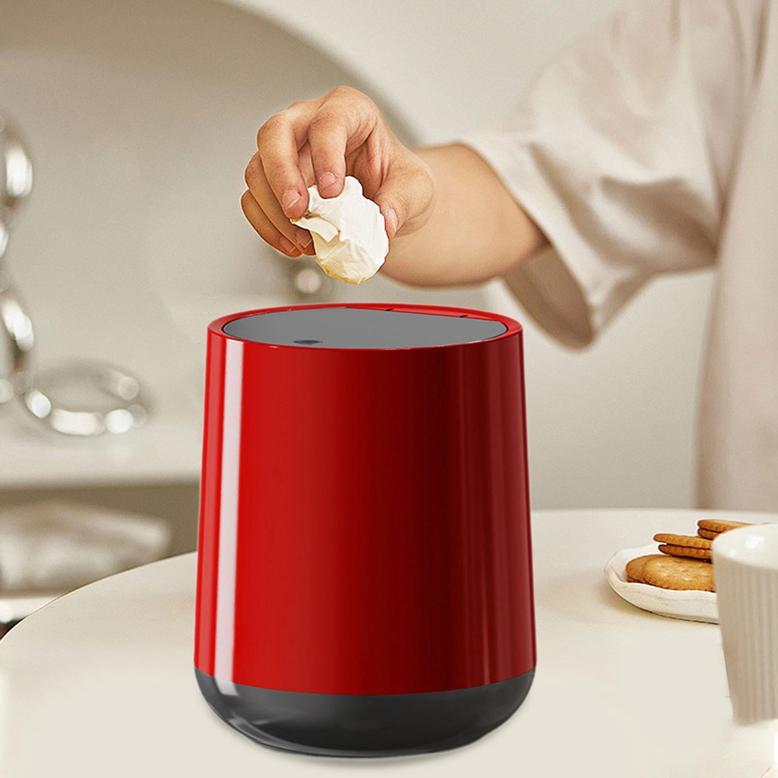 Fancyes Countertop Trash Can Press Type Trash Can Decor Professional ...